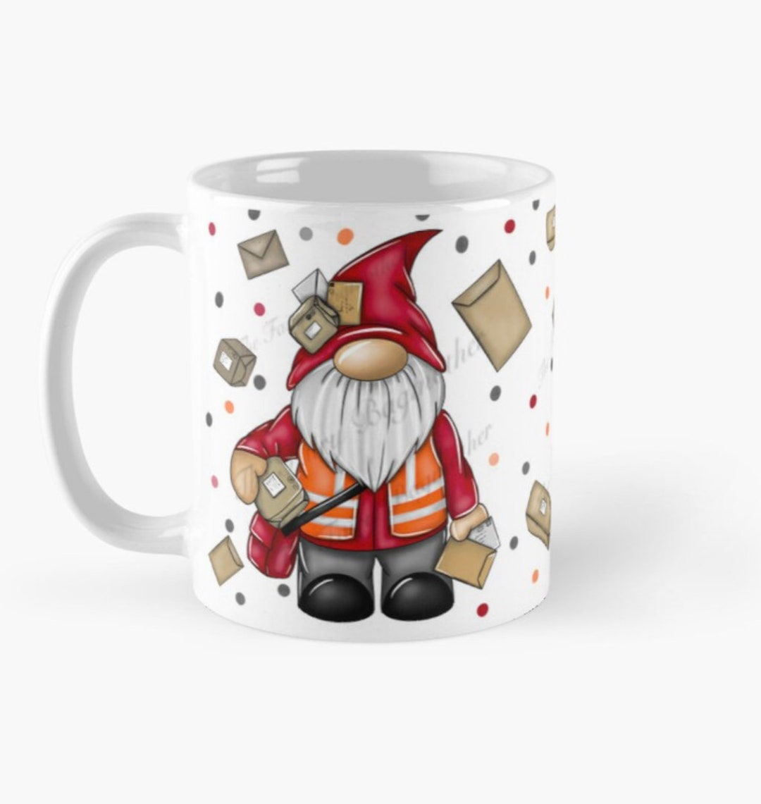 Postie Postman Gnome Gonk Mug Wrap Png Clip Art Design for Sublimation ...