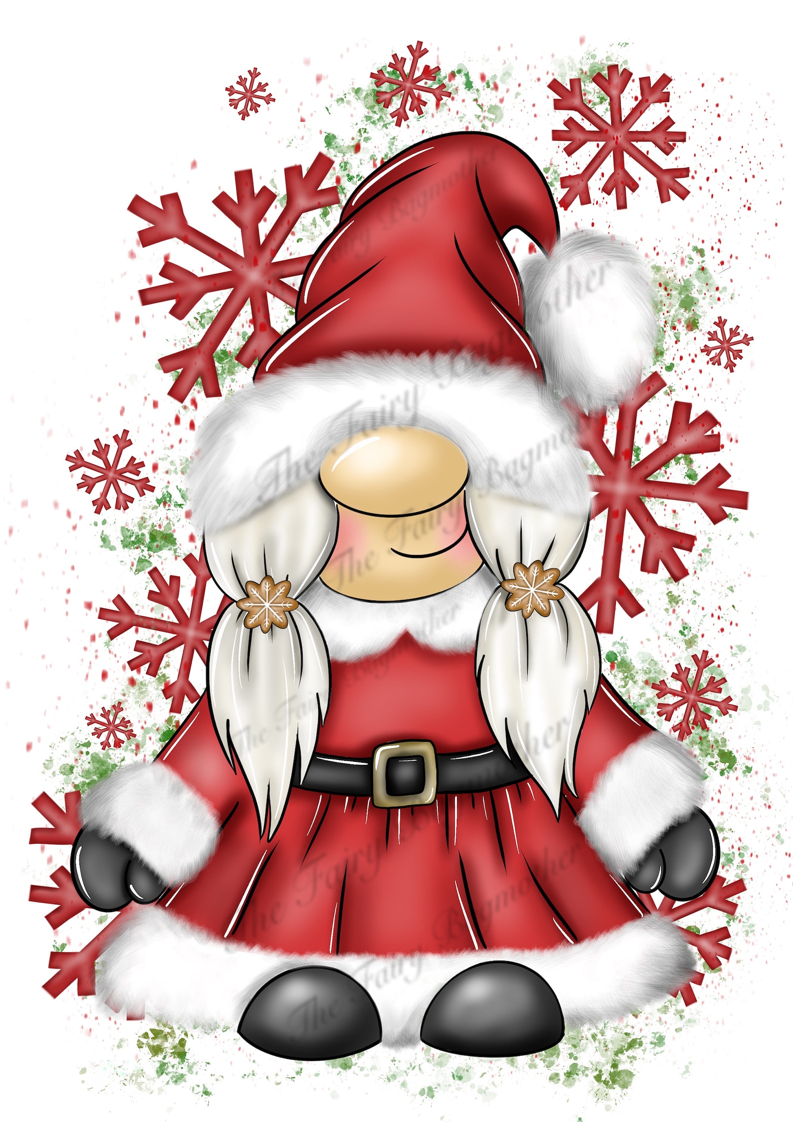 2 Mrs Claus Gonk Gnome Christmas Png Clip Art Design For Etsy