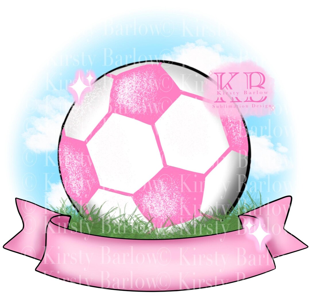 Pink Football Easter Png Clipart Sublimation Design Hand Drawn Digital ...