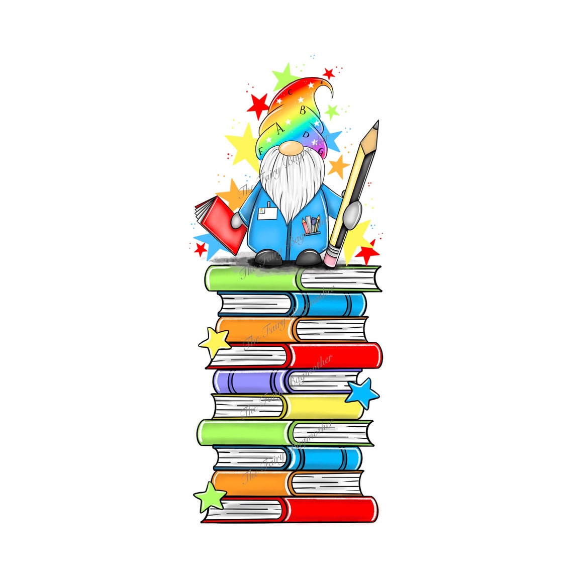 Teacher Gnome Gonk Bookmark Png Clip Art File for Sublimation - Etsy