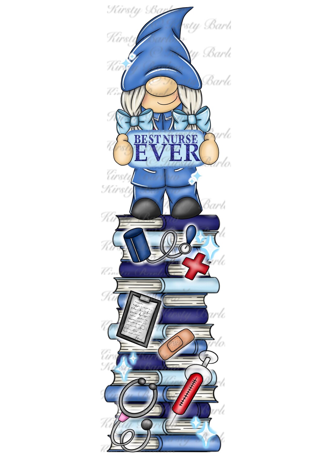 Best Nurse Gnome Gonk Bookmark Sublimation Design Clipart Gift ...