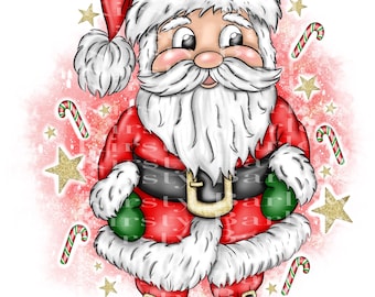 Father Christmas Santa Claus PNG Clipart Hand-drawn Sublimation Art ...