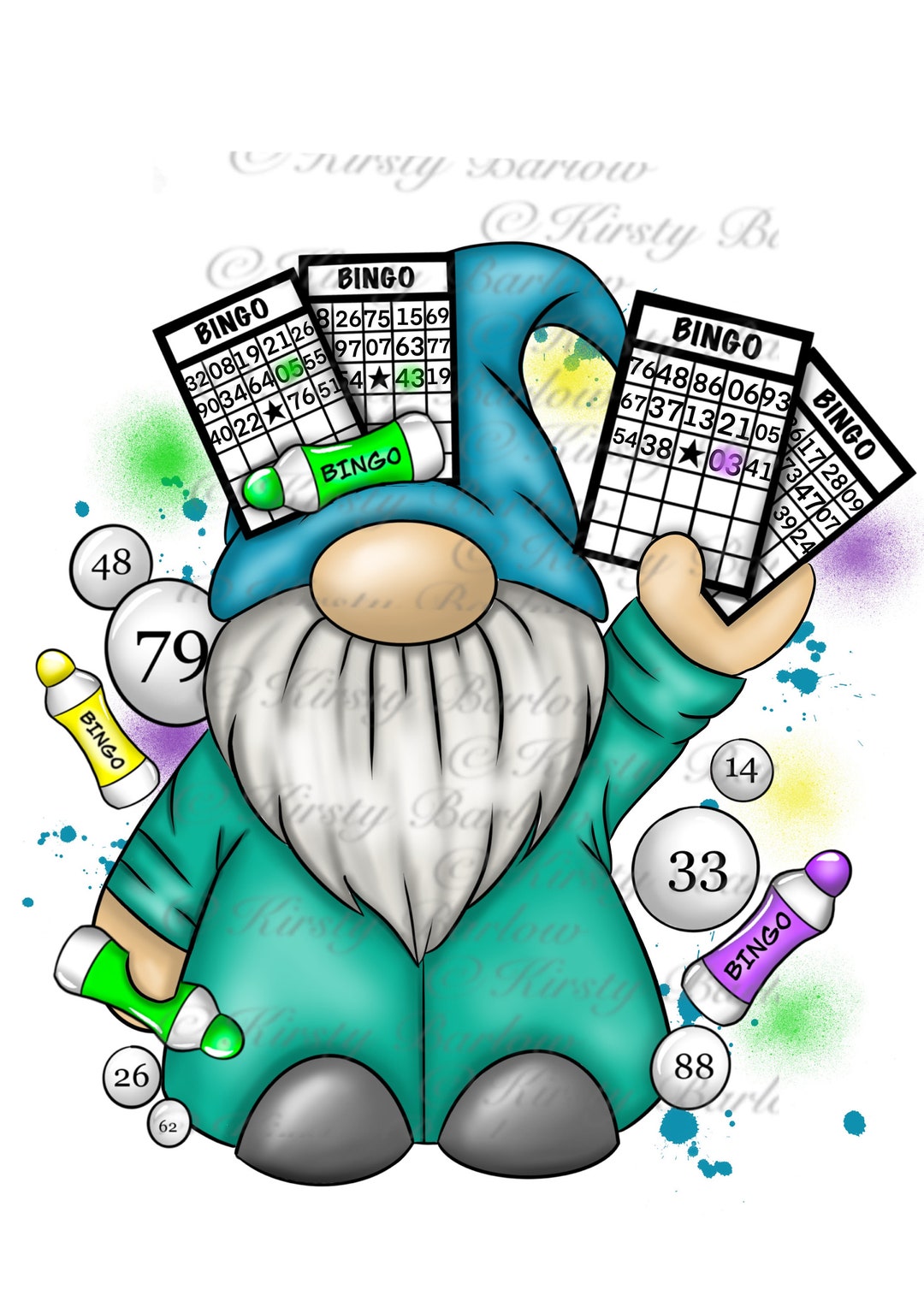 Bingo Gonk Gnome Png Clip Art Sublimation Design Illustration With ...