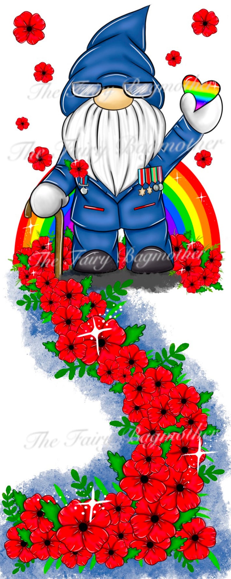 Veteran Gnome Gonk Bookmark Png Clip Art File for Sublimation - Etsy UK
