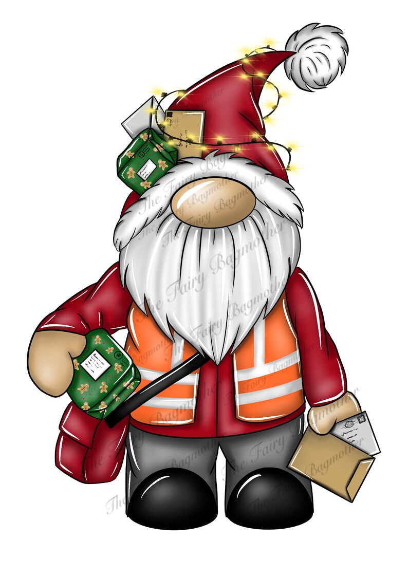 Christmas Postie Postman Gonk Gnome Png Clip Art File Design for ...