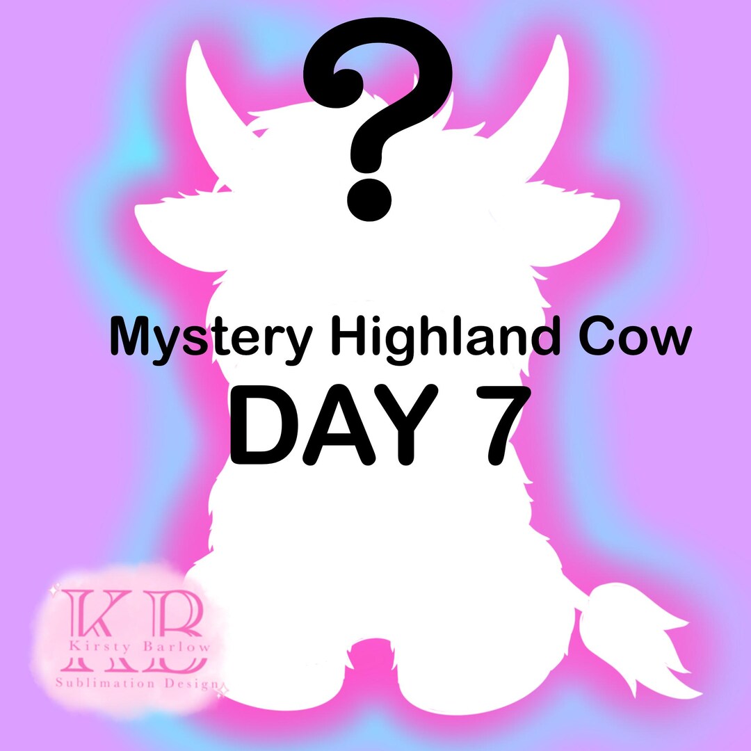 Mystery Cow Png Design Clipart Sublimation DAY 7 - Etsy
