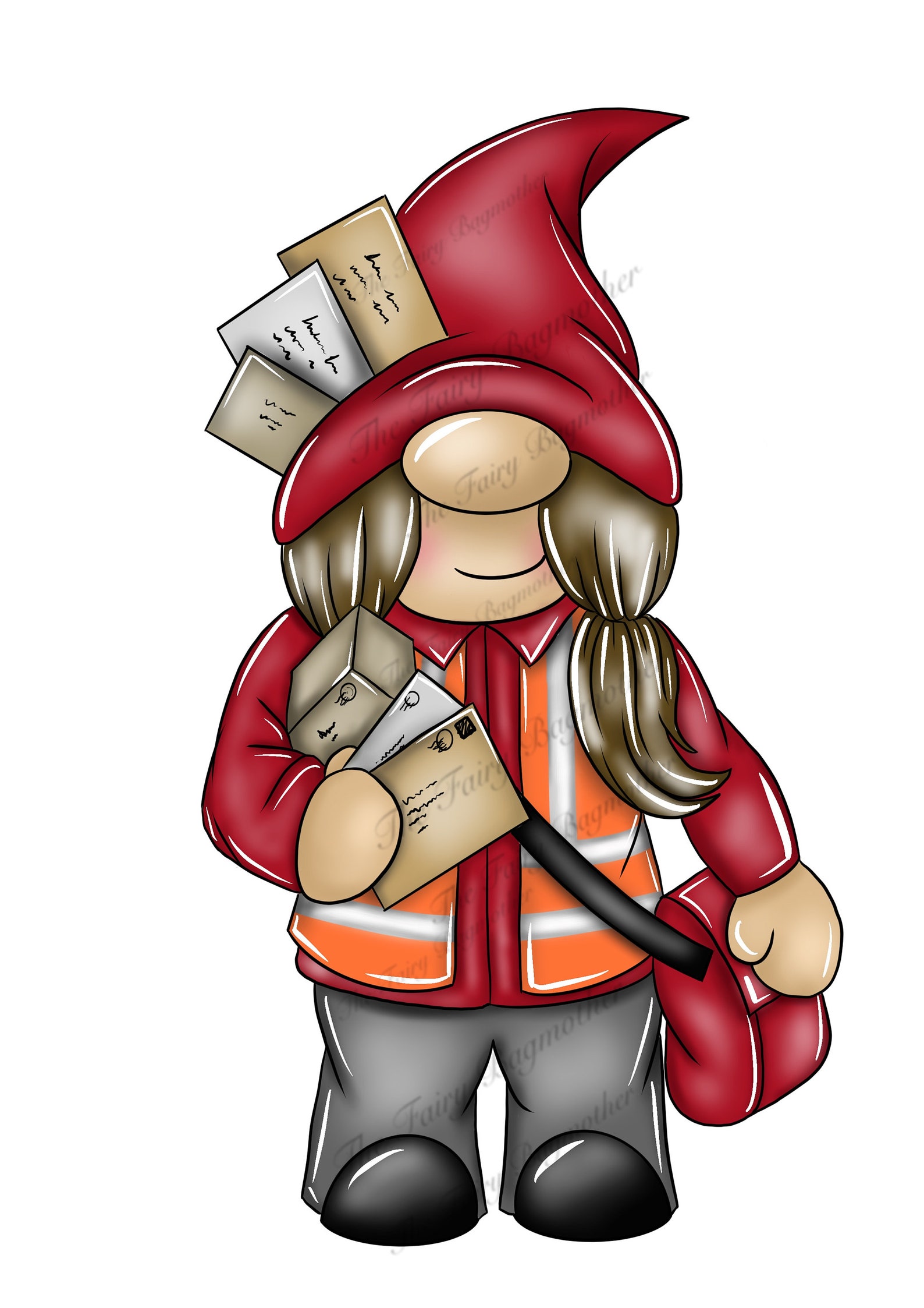Postie Post Woman Female Gnome Gonk Png Clip Art Design for Sublimation ...