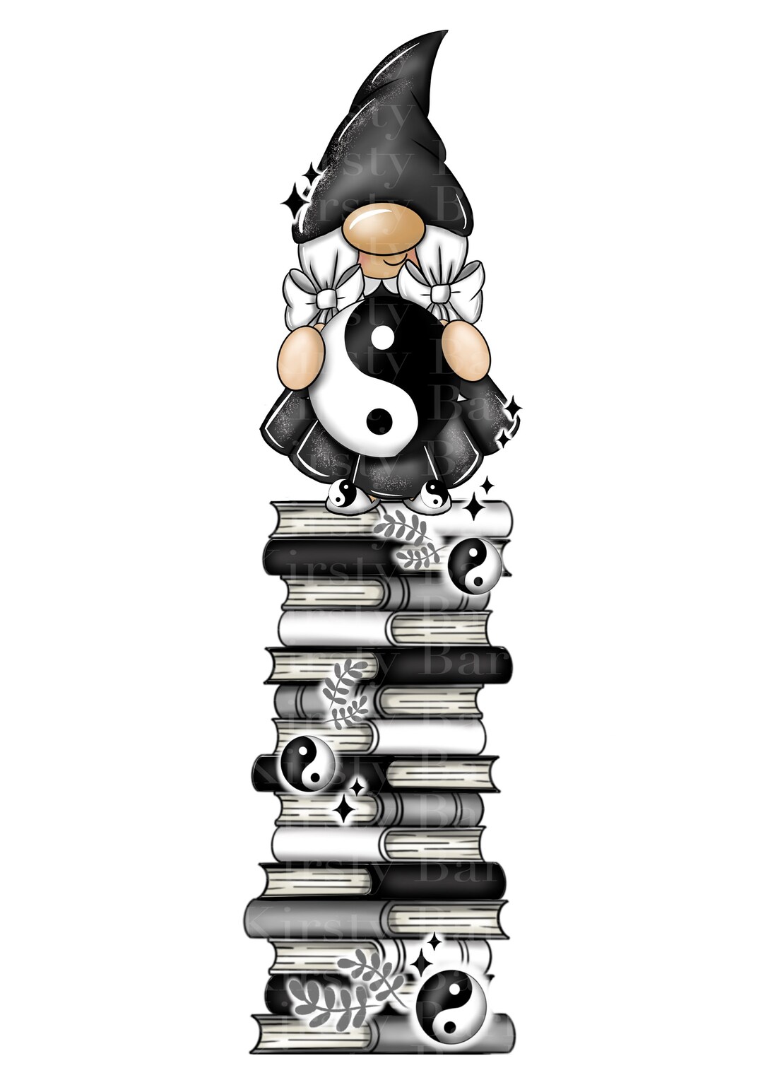 Ying Yang Gnome Gonk Bookmark Sublimation Png Design Print Printing ...