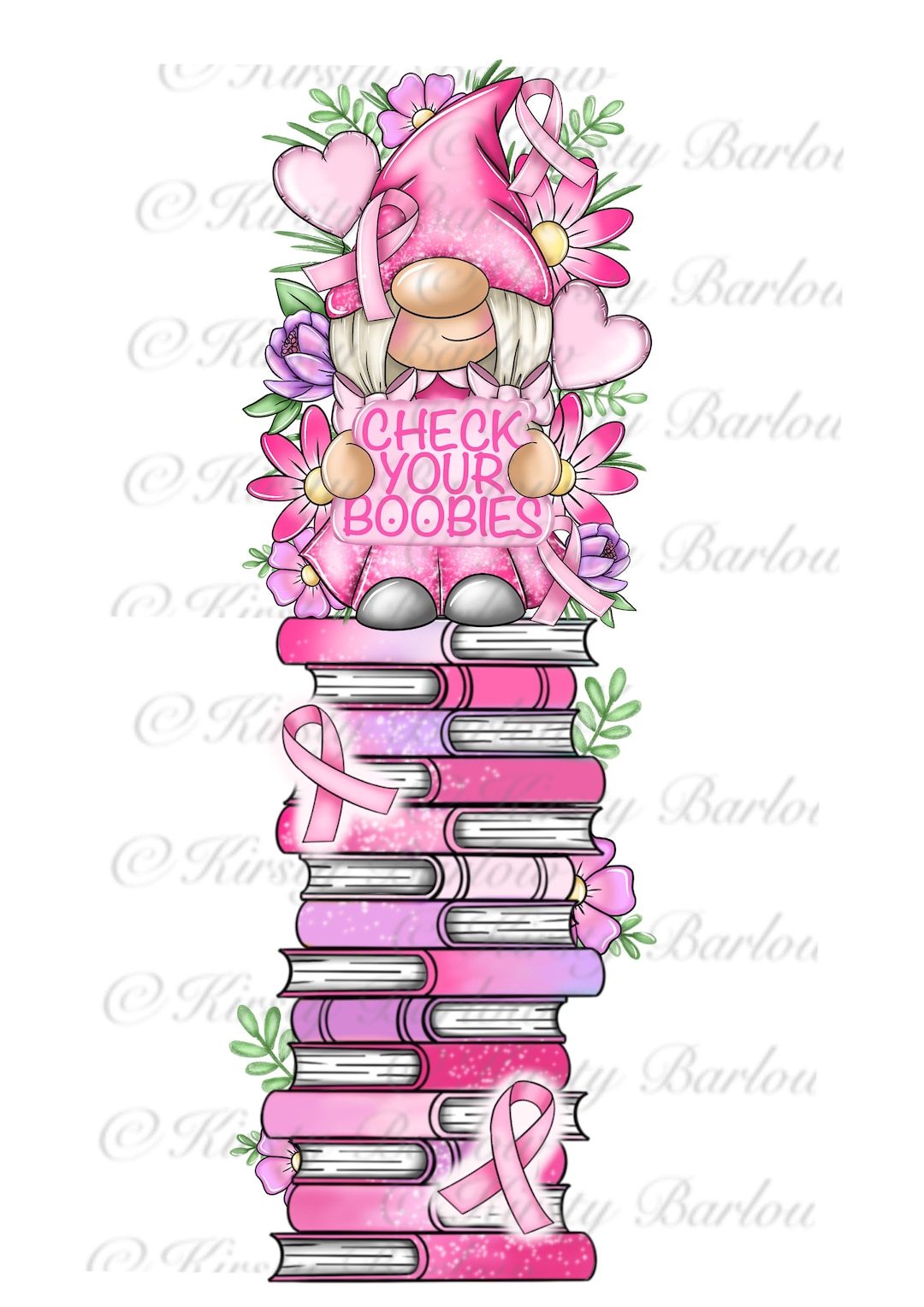 Check Your Boobies Breast Cancer Awareness Gonk Gnome Bookmark ...