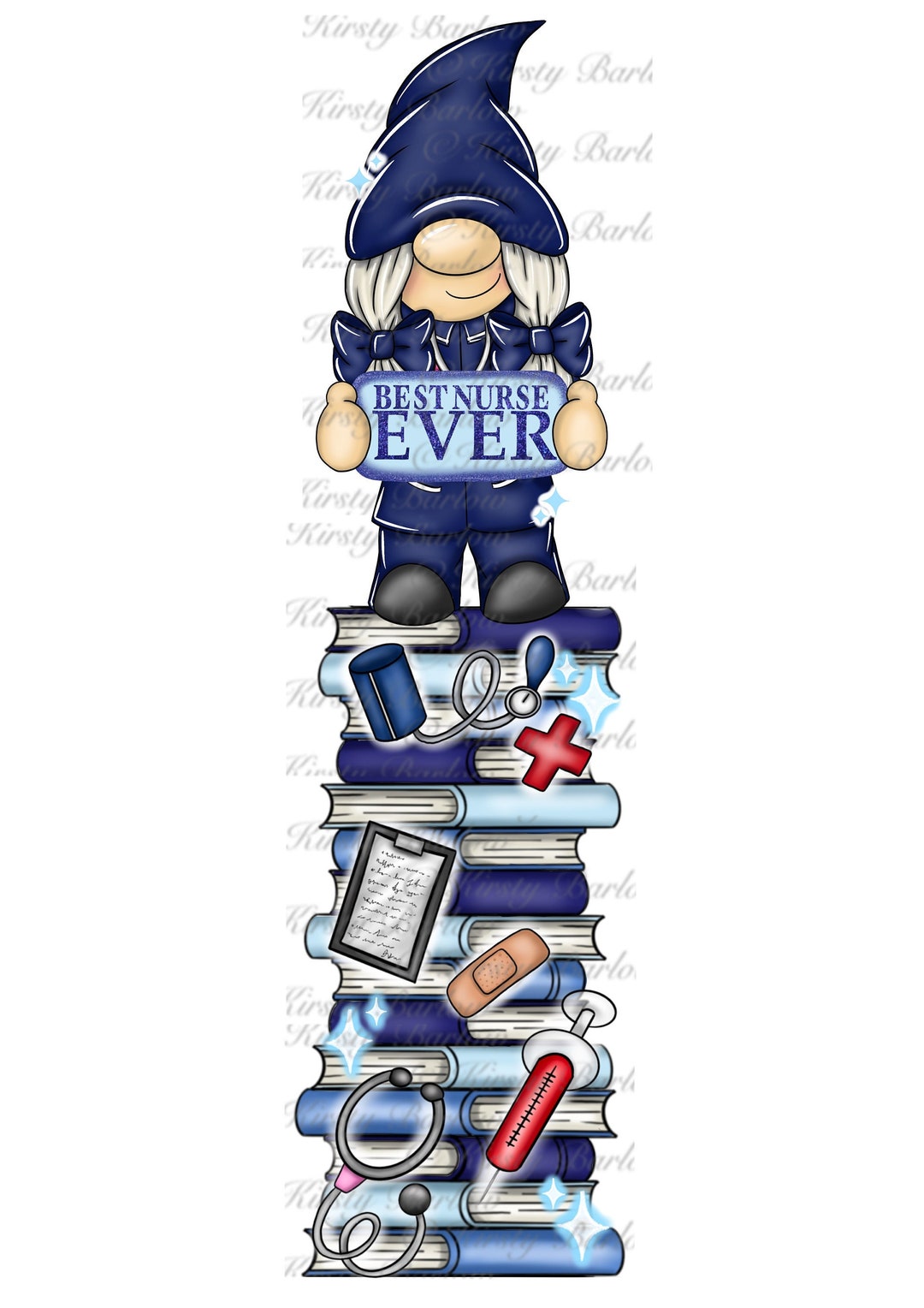 Nurse Ward Sister Gonk Gnome Bookmark Design Sublimation Printing Png ...