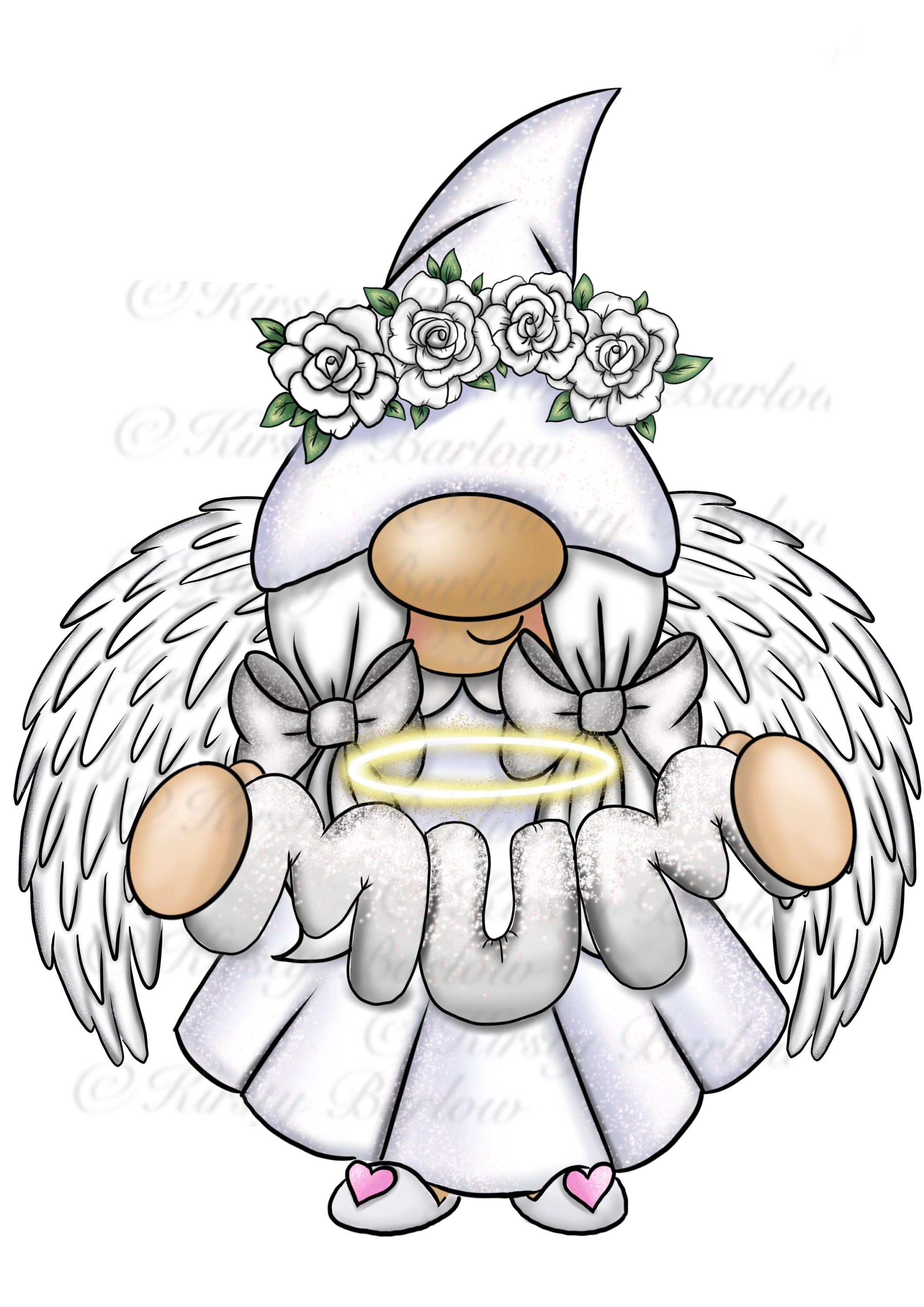 Mum Gonk Gnome Angel Memorial Clip Art Sublimation Design Png Digital ...