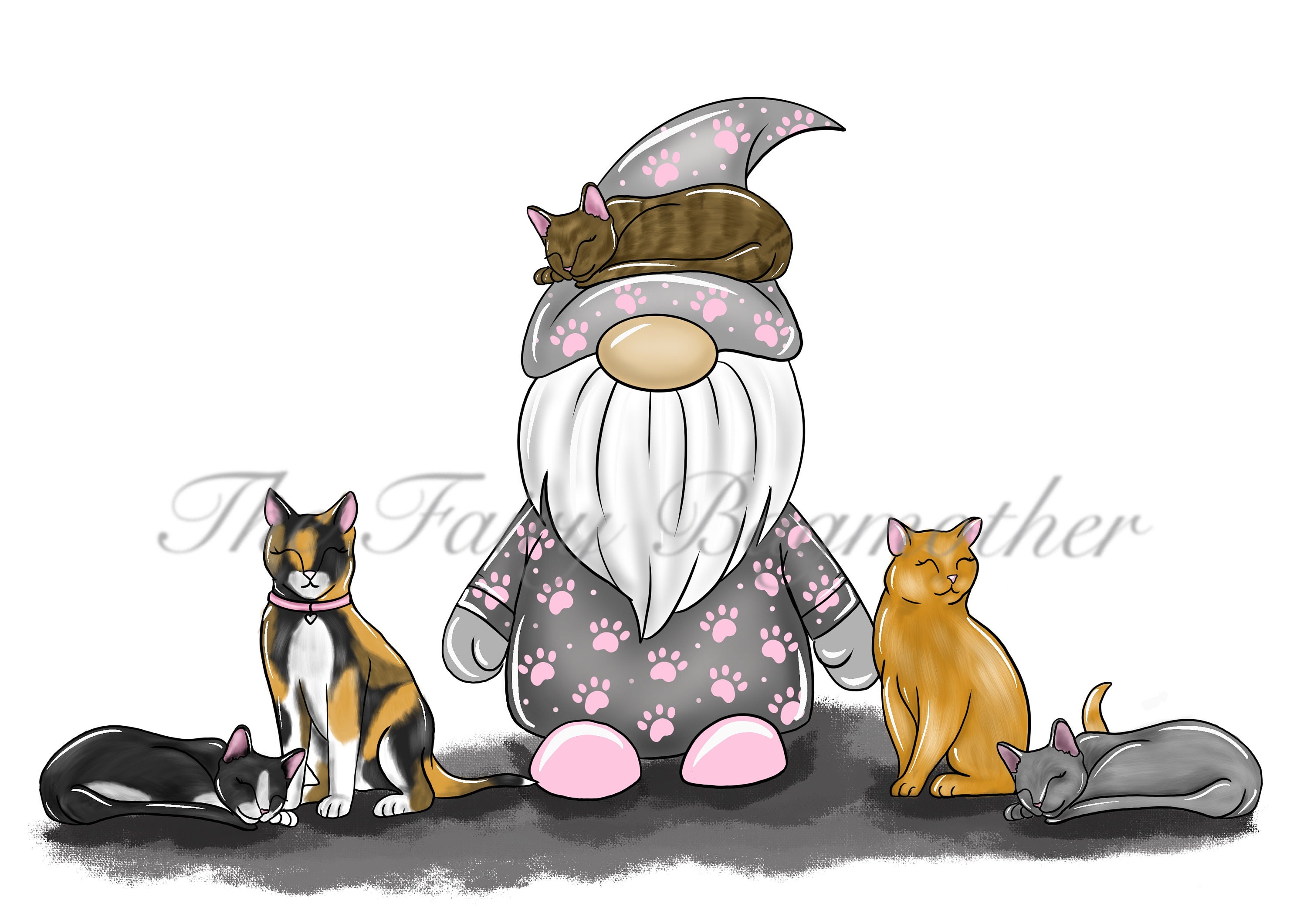Crazy Cat Gnome Gonk Png Clip Art File for Sublimation - Etsy UK