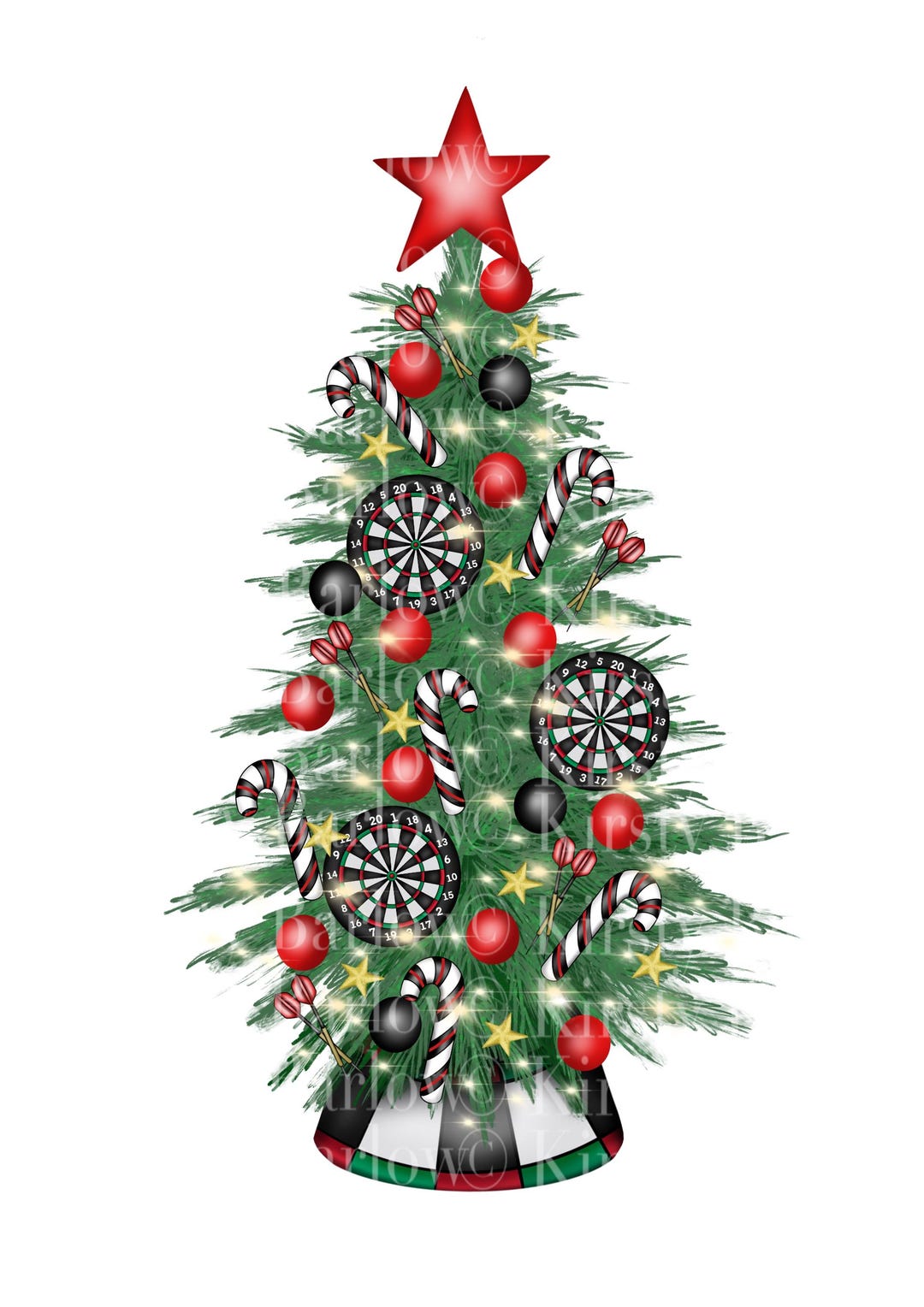 Darts Board Christmas Tree Clipart Png File Sublimation Design Instant ...
