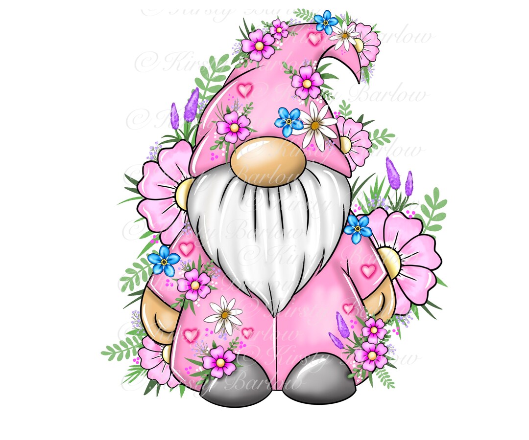 Wild Flowers Gnome Gonk Png Clip Art Sublimation Design With - Etsy
