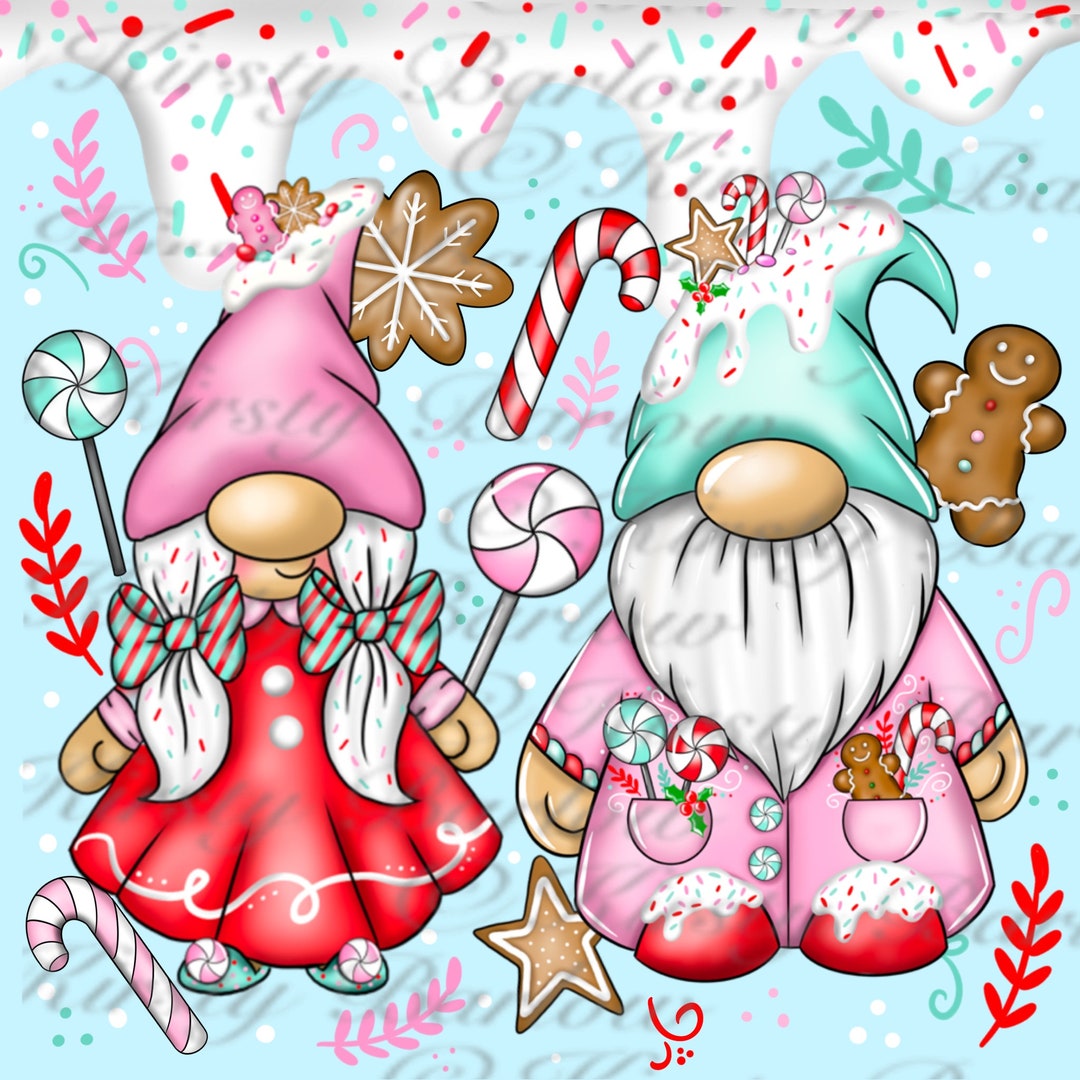 Christmas Gnome Gonk Sublimation Coaster Design Png Clipart Square ...