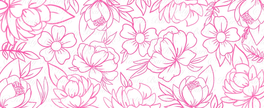 Pink Floral Mug Background Png Clip Art Sublimation Design - Etsy