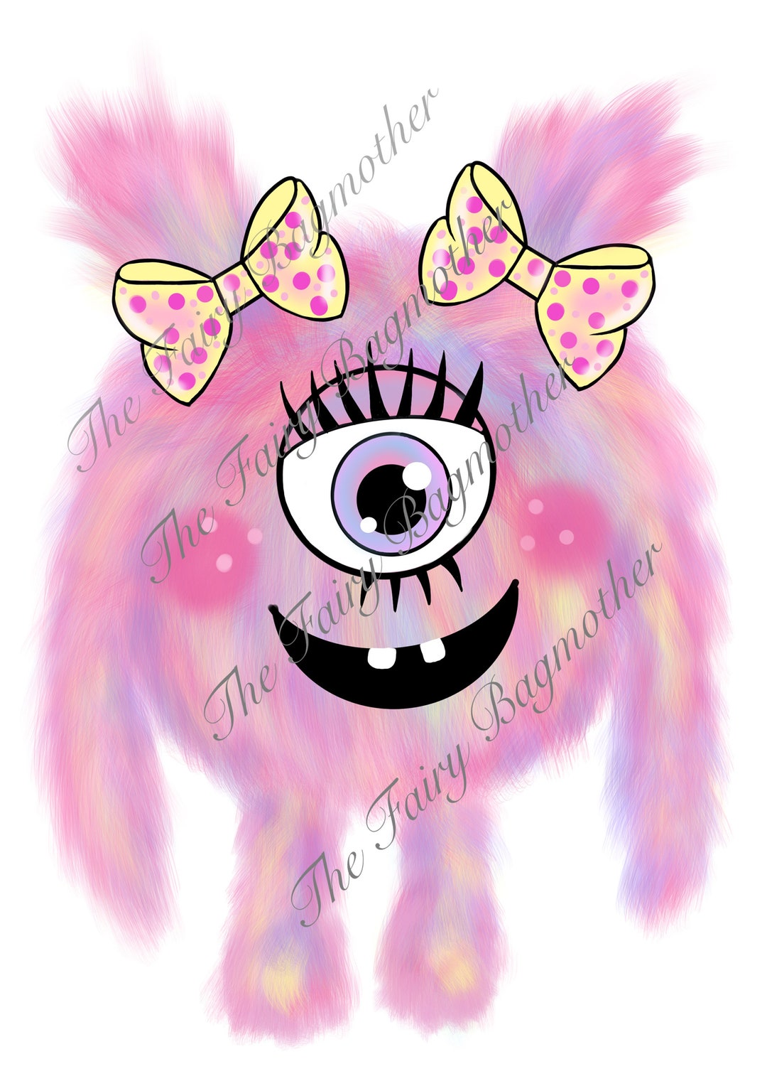 Girly Pink Worry Monster Clip Art File for Sublimation - Etsy UK