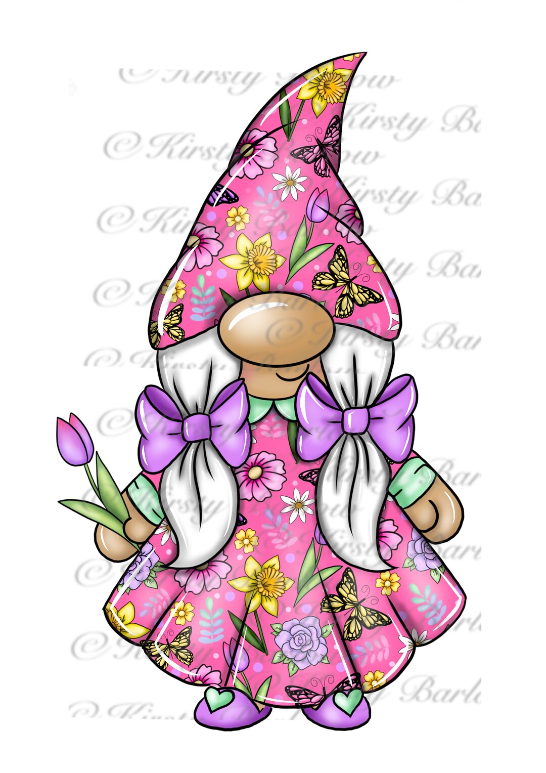 Spring Gnome Gonk Girl Clipart Sublimation Designs Instant Download ...