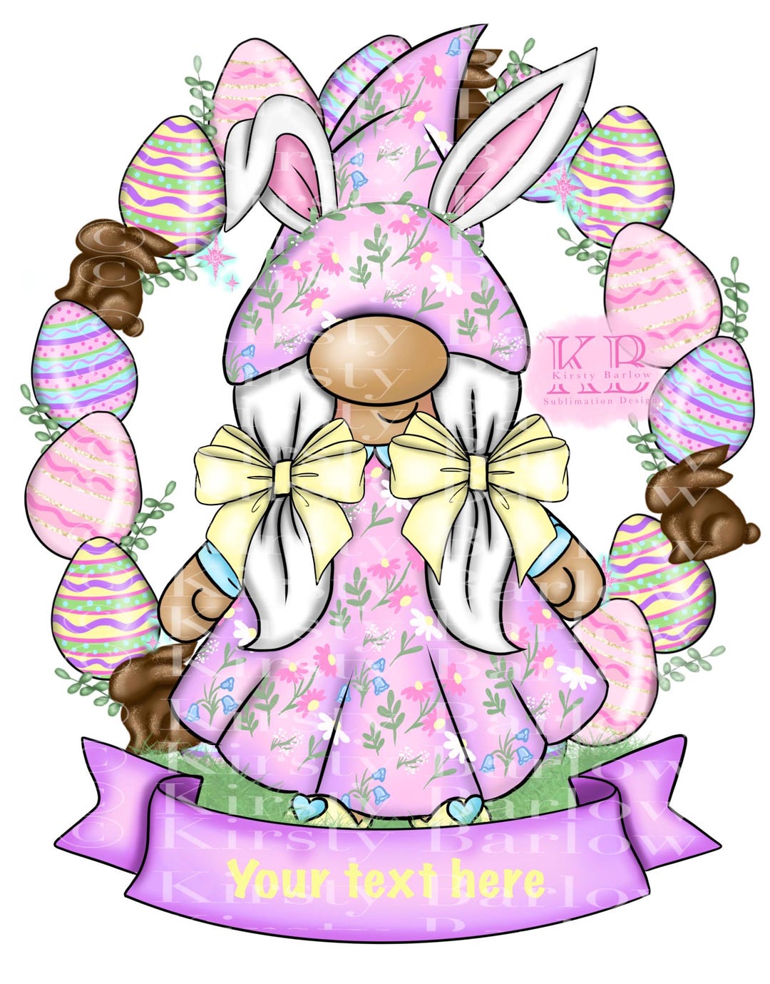 Easter Bunny Spring Gnome Gonk Clipart Png Sublimation Design Printing ...