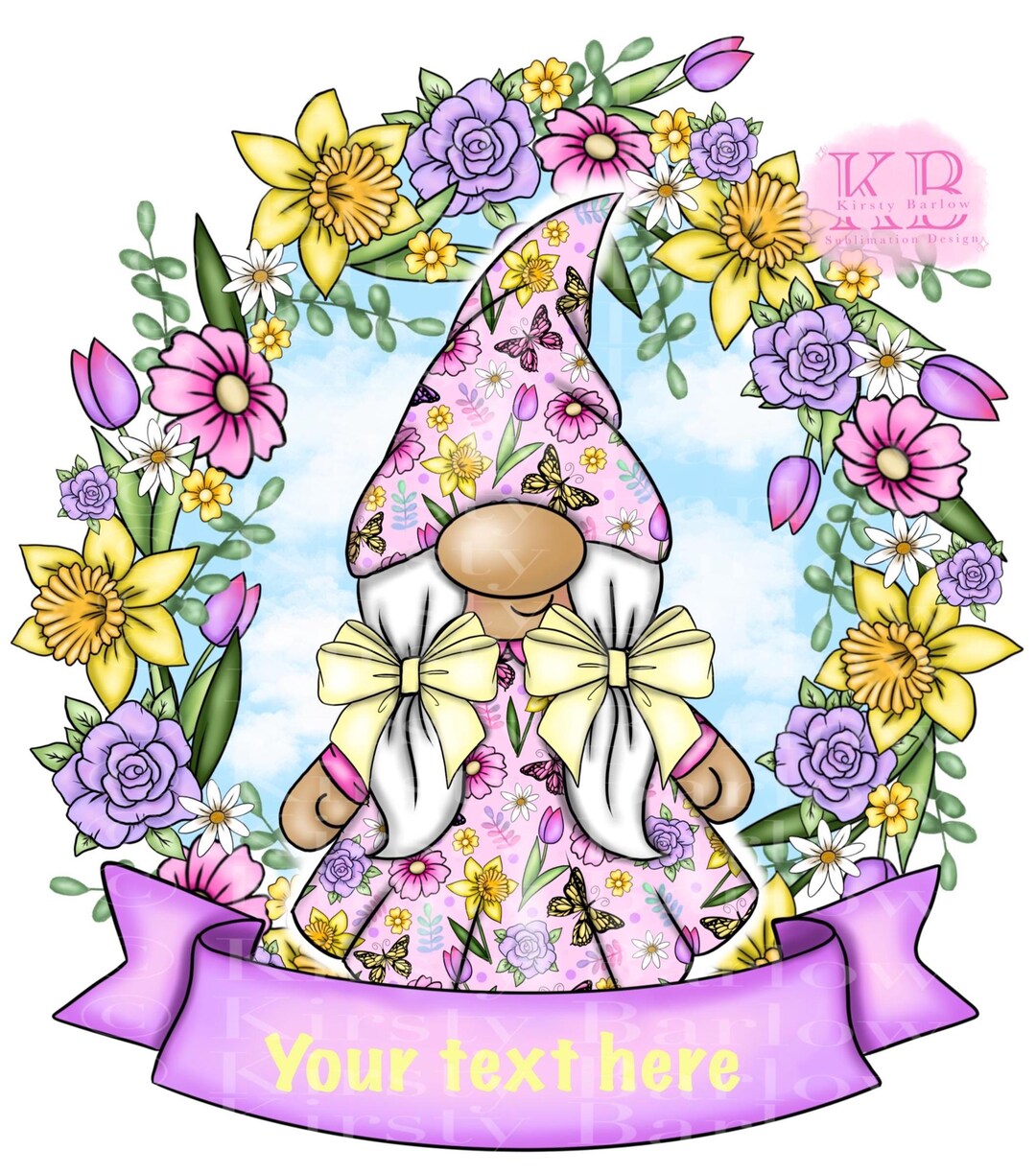 Spring Gnome Gonk Girl Clipart Sublimation Design Png Card Making ...