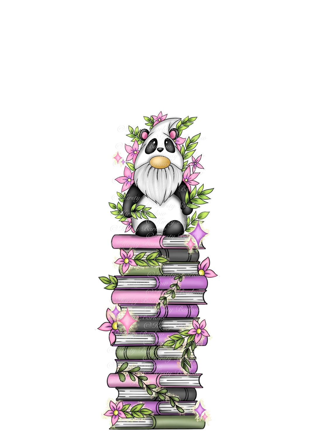 Panda Gonk Gnome Bookmark Sublimation Design Png Clip Art File - Etsy