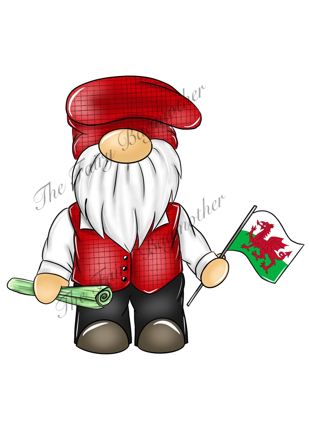 Welsh Man Gnome Gonk With Leak Png Clip Art File Digital Download for ...