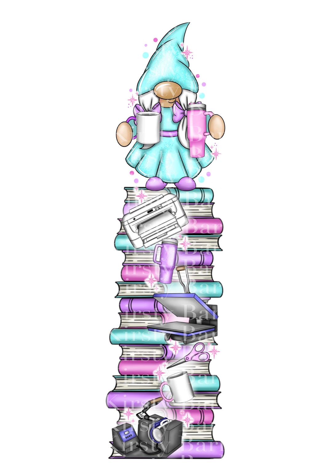 Crafter Crafting Gnome Gonk Bookmark Sublimation Clipart Design Png ...