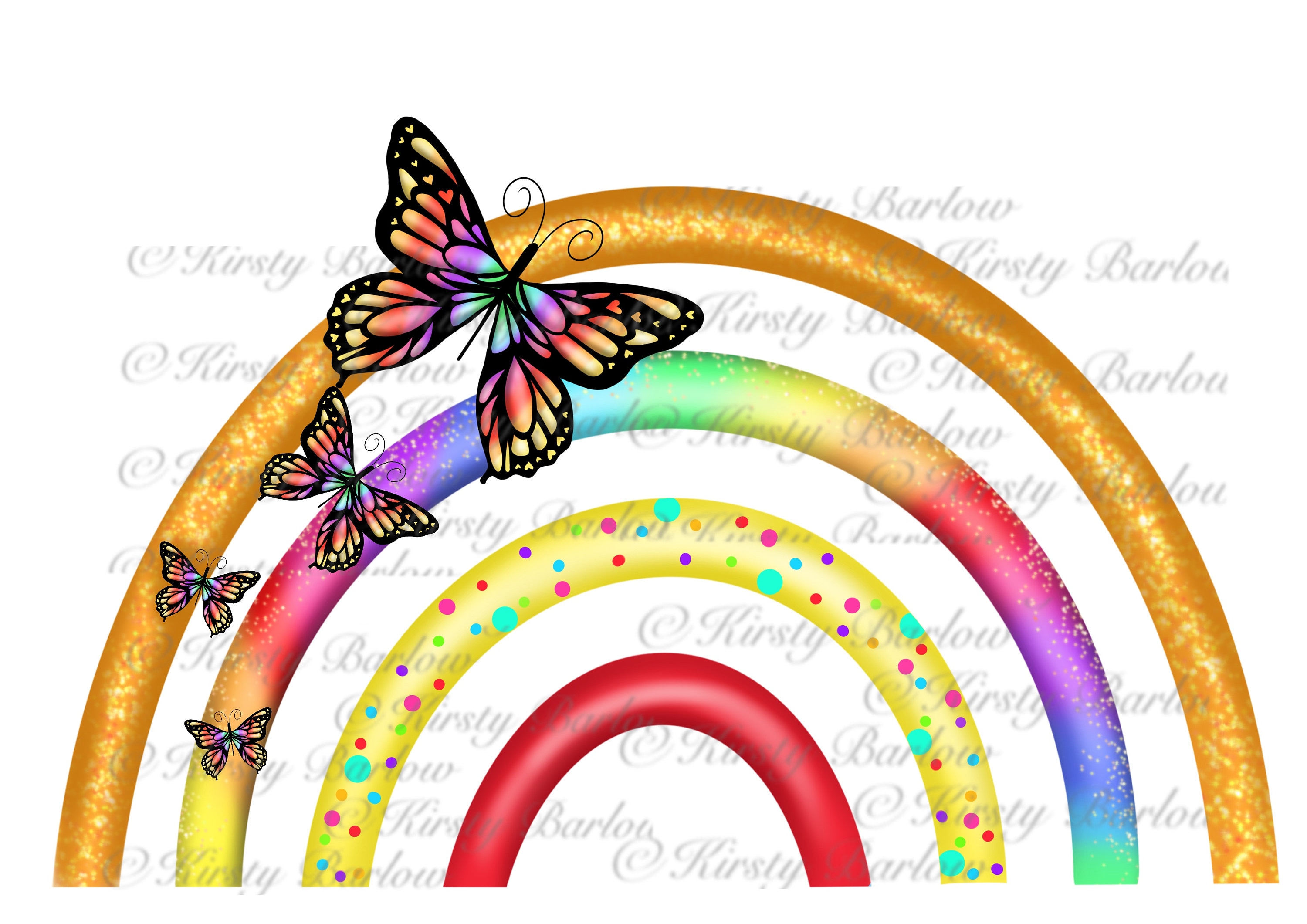 Rainbow Butterfly Pride Clip Art Png Sublimation Design - Etsy UK