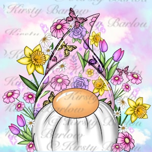 Spring Gonks Gnomes Coaster Sublimation Design Clipart Png Instant ...