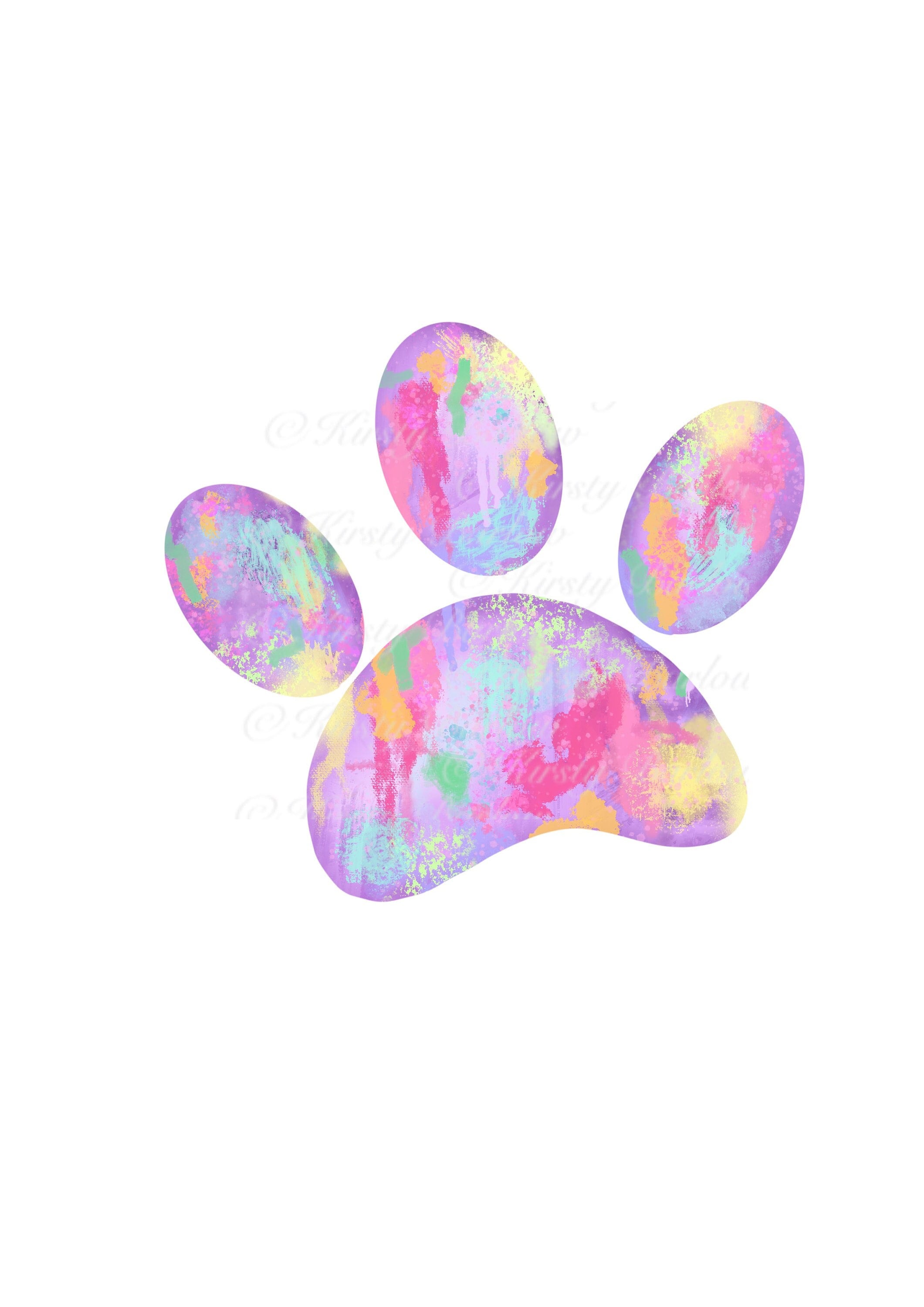 Abstract Art Paw Print Png Clip Art Design for Sublimation - Etsy