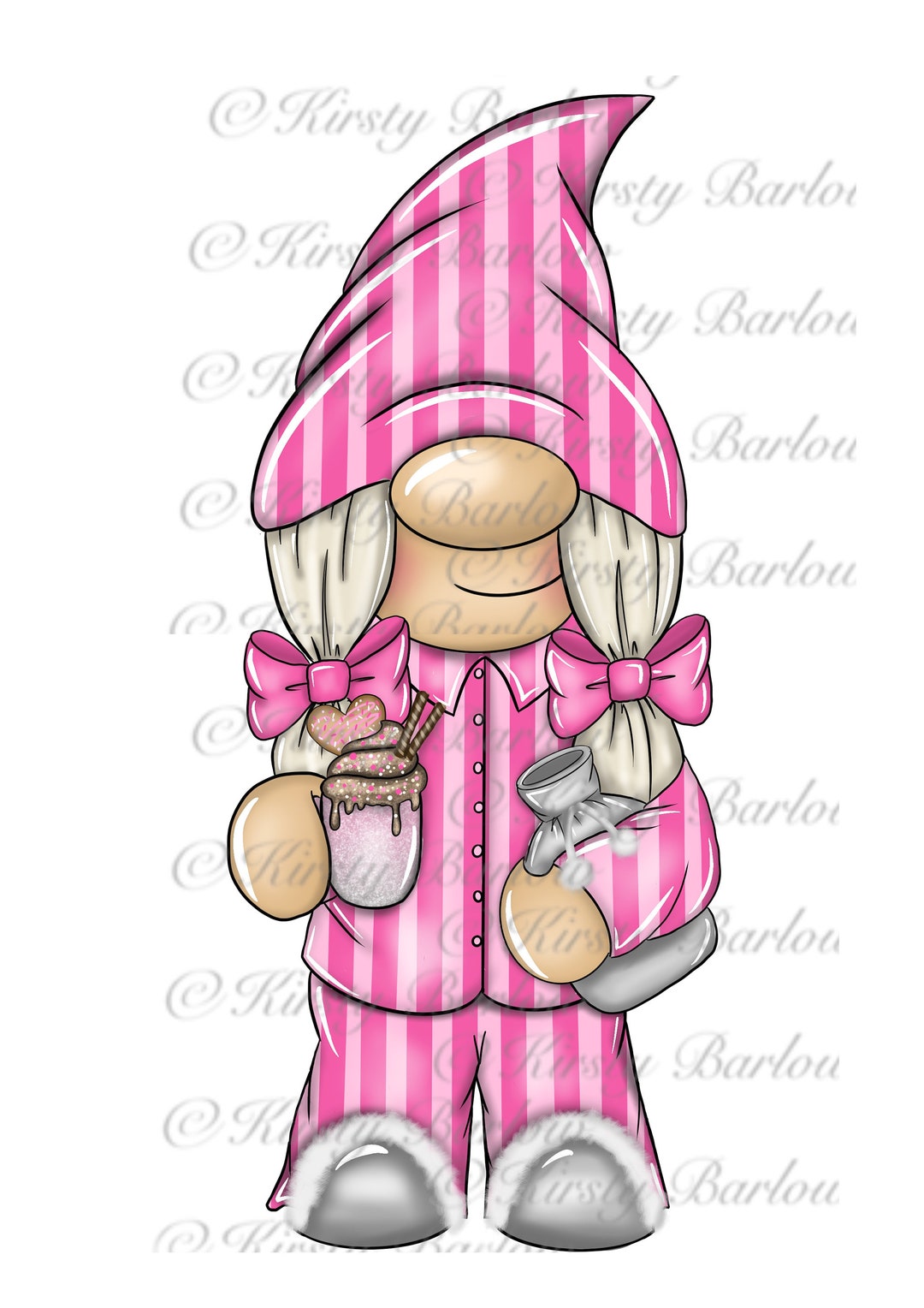 Pink Pj Gonk Gnome Clip Art Sublimation Design With Commercial License ...