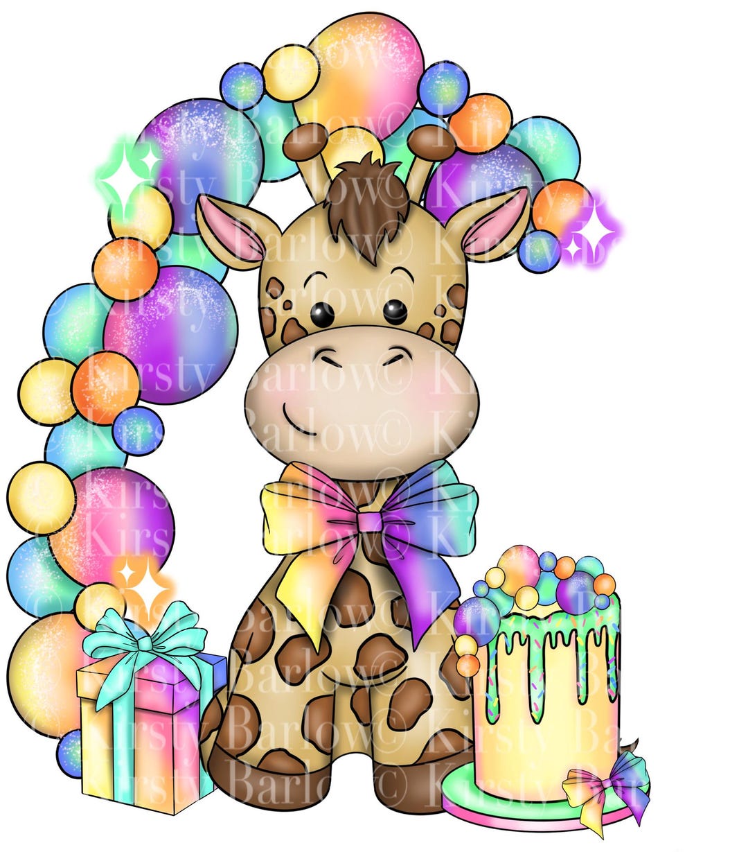 Rainbow New Baby Birth Giraffe Nursery Clipart Png Baby Shower ...
