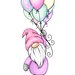 Floating Balloon Gonk Gnome Birthday Png Clip Art File for Sublimation ...