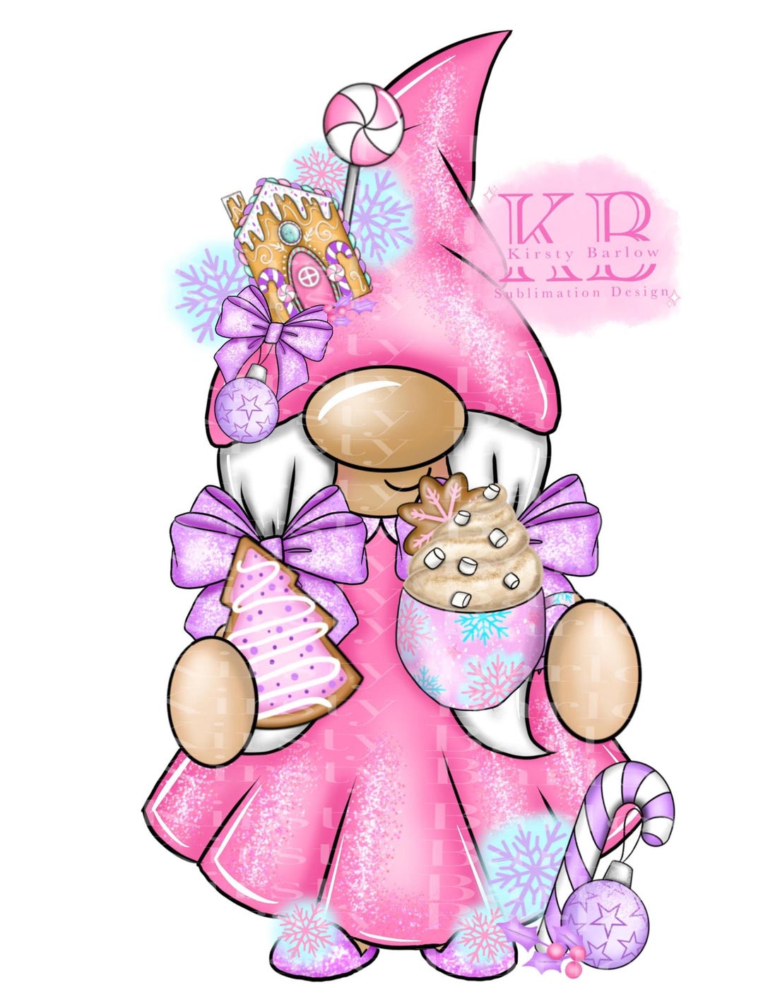 Female Gonk Gnome Christmas PNG | Pink Santa Hat Sublimation Design ...