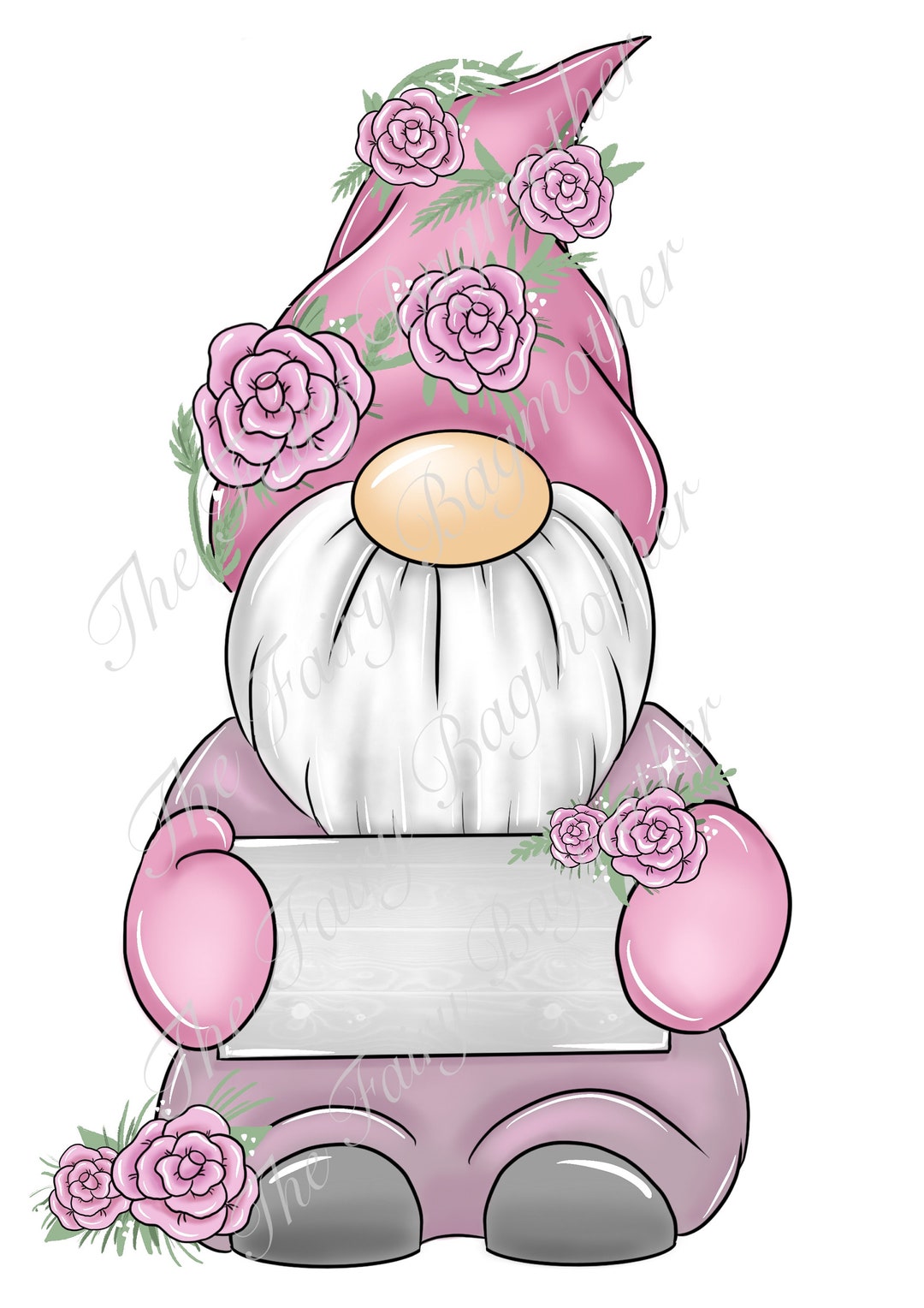 Pink Rose Gnome Gonk Personalisation Clip Art File for Sublimation - Etsy