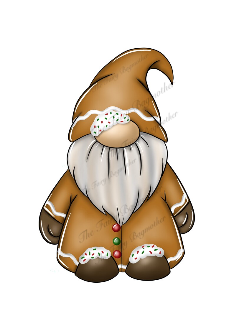 Gingerbread Christmas Gonk Png Clip Art File for Sublimation - Etsy UK
