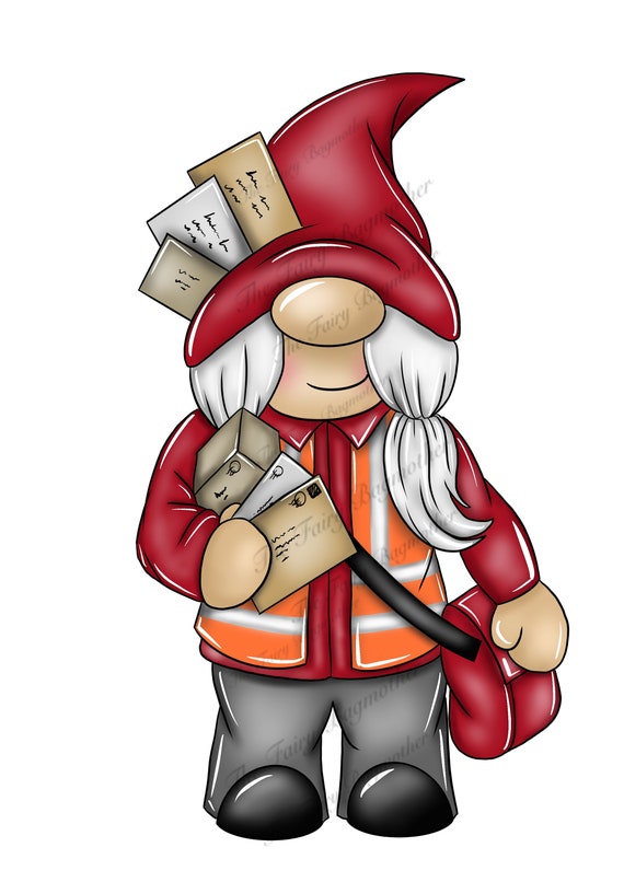 Postie Post Woman Female Gnome Gonk Png Clip Art Design for - Etsy UK