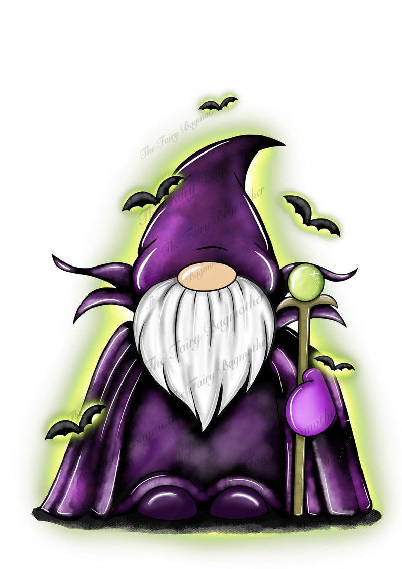 Halloween Bat Gonk Gnome Sublimation Design Clip Art Png File - Etsy