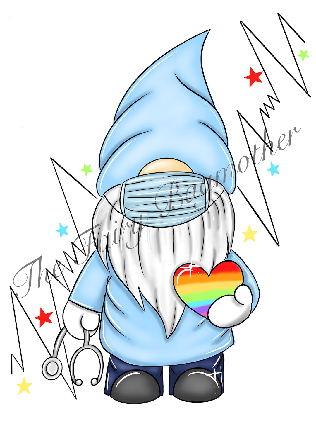 2 X Male Nurse Doctor Nhs Gnome Gonk Png Clip Art File for Sublimation ...