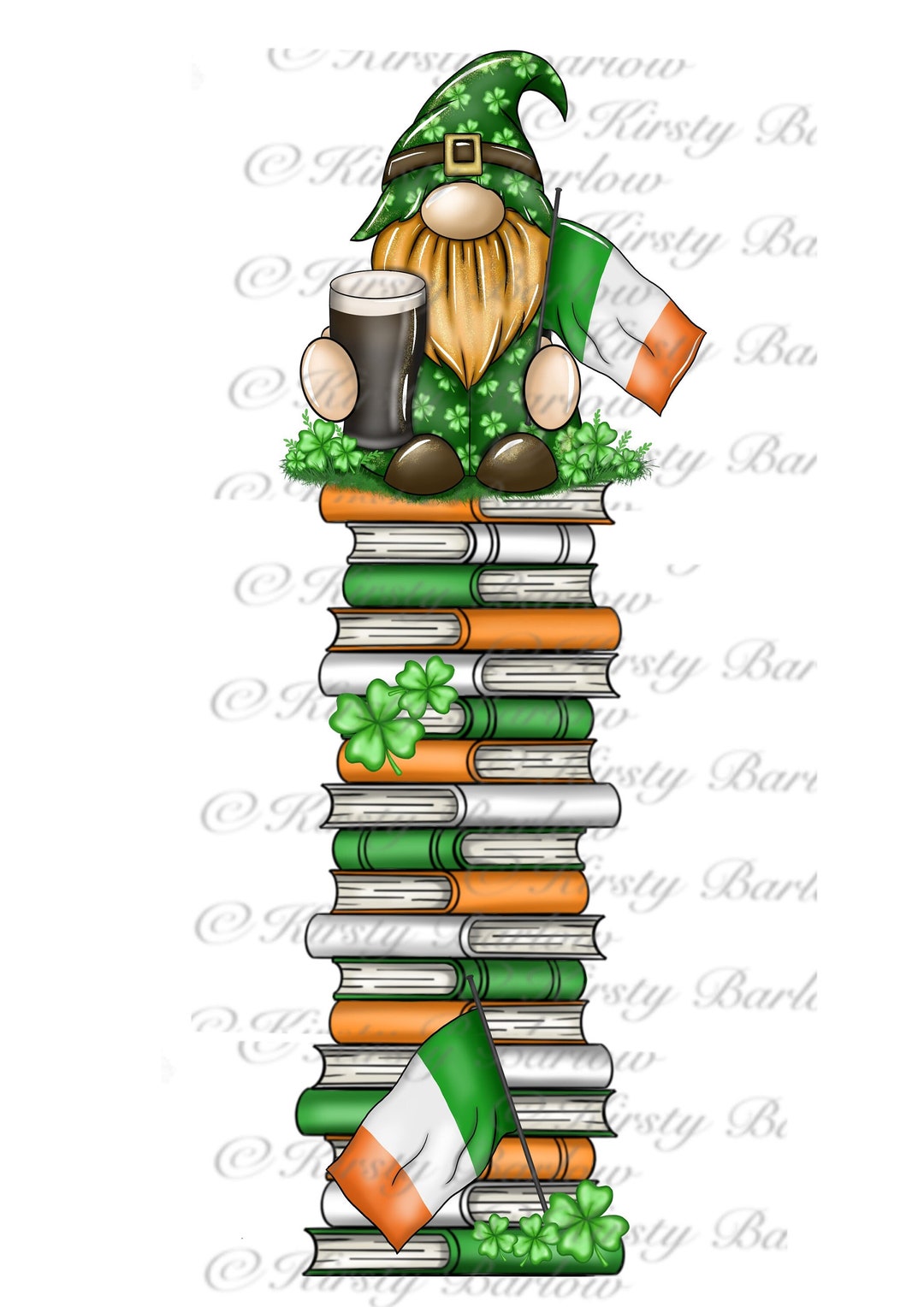 St Patrick’s Day Leprechaun Gonk Gnome Bookmark Sublimation Design ...