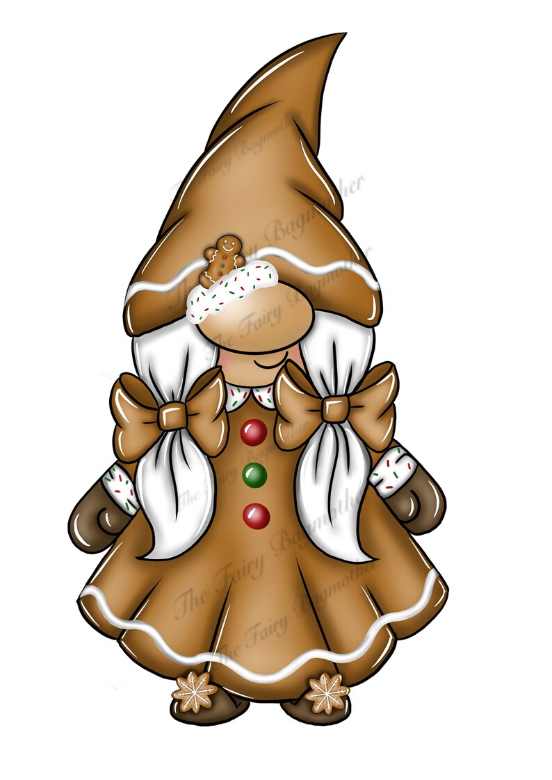 Gingerbread Gonkette Gonk Gnome Png Clip Art File for Sublimation - Etsy UK