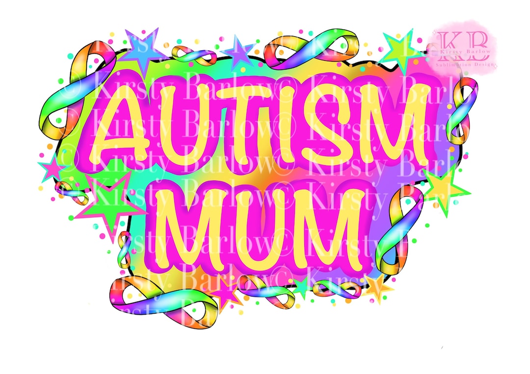 Autism Mum Awareness Png Clipart Sublimation Design Hand Drawn Digital ...