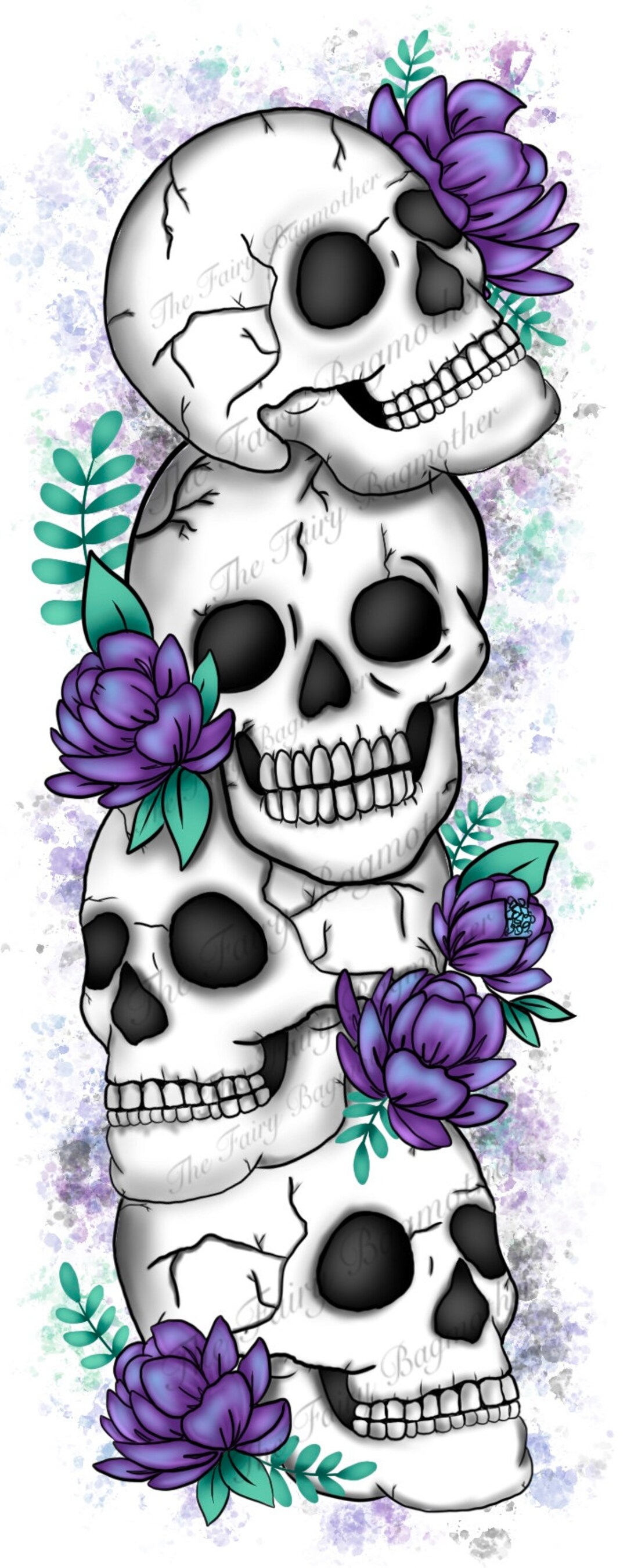 Stack of Skulls Bookmark Design Png Clip Art File for Sublimation - Etsy