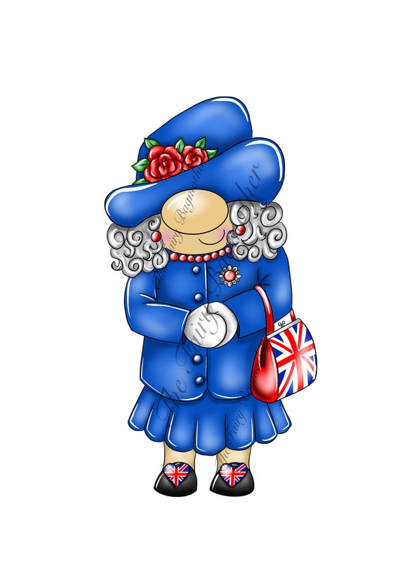 HRH Queen Elizabeth Jubilee Inspired Gnome Gonk Gonkette Png | Etsy UK