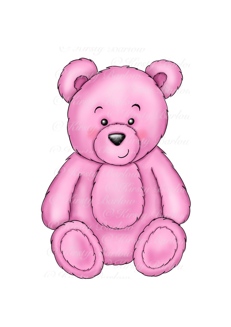 Baby Girl Pink Teddy Bear Clip Art Png Sublimation Design New - Etsy