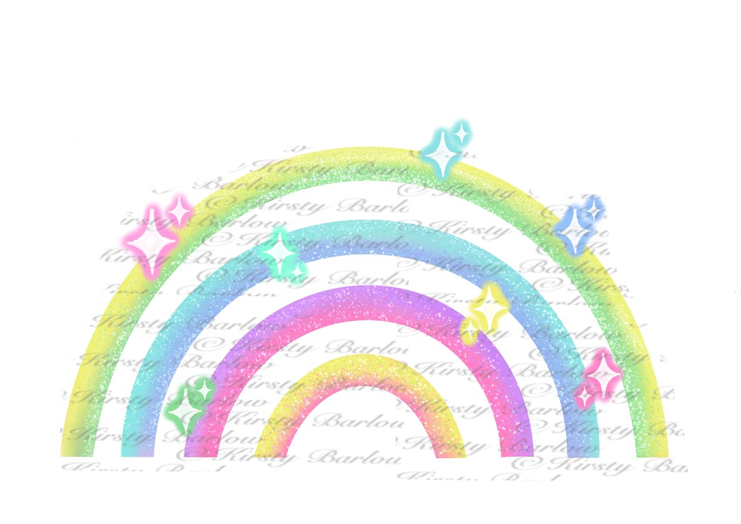 Rainbow Sparkle Glitter Png Clipart Sublimation Design Background ...