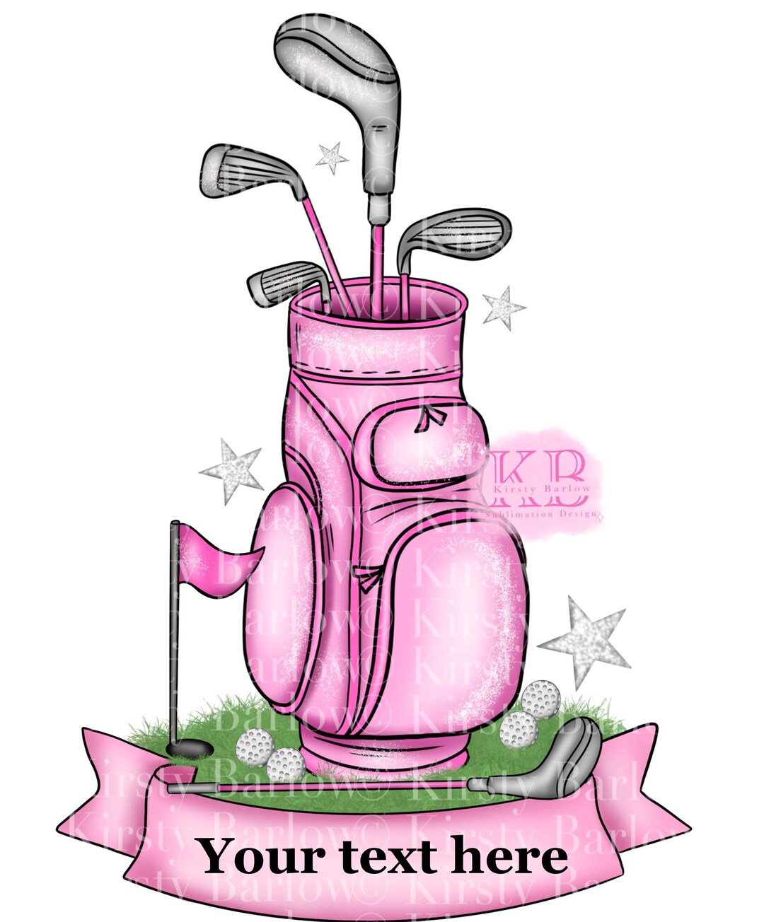Pink Golf Golfer Women’s Sports Png Clipart Sublimation Design ...