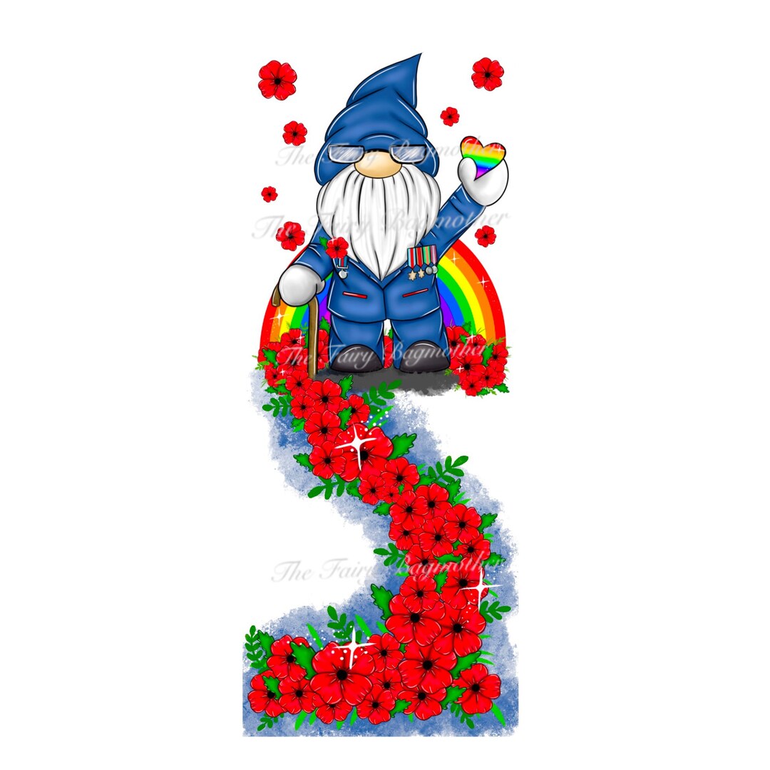 Veteran Gnome Gonk Bookmark Png Clip Art File for Sublimation - Etsy