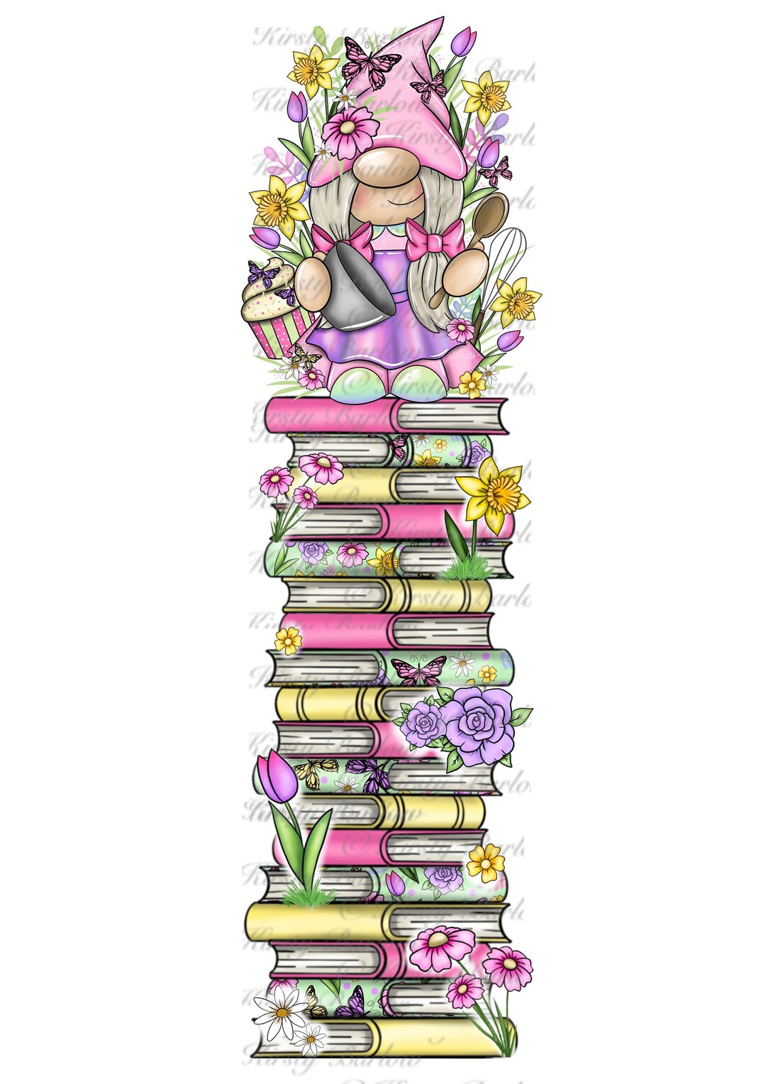 Gonk Gnome Spring Bookmark Design Clipart Png Sublimation Instant ...