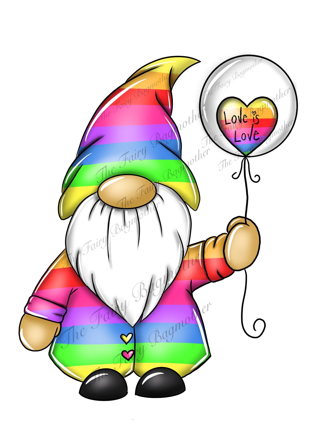 Pride lgbtq love is love gnome gonk png Clip Art Datei für Sublimation ...